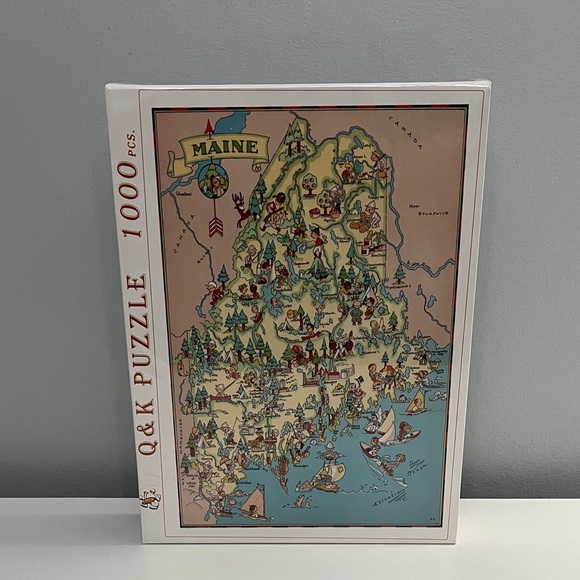 Q & K Puzzle | Games | 00piece Map Of Maine Puzzle | Poshmark